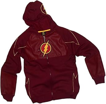 Costume - CW's The Flash TV Show Adult Mask Hoodie Fleece Sweatshirt ...