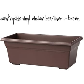 Amazon.com : 30" Countryside Window Box Planter Liner - Brown : Garden ...