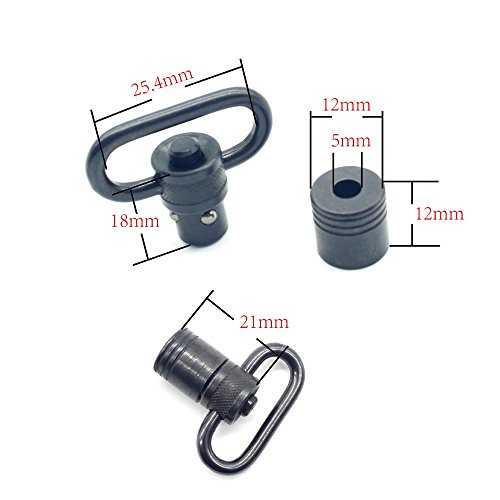 TRIROCK Sling Swivel 1.0 Inch with Push Button Quick Release Detachable ...