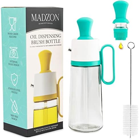 MADZON 3-in-1 Olive Oil Dispenser Bottle for Kitchen with Brush and ...