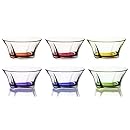 Amazon.com | Mini Colored Glass Round Serving/Prep Bowls, 10 1/2 Ounce ...