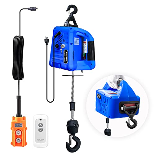 FITHOIST 110V Electric Hoist Winch, 1100lbs 1500W Portable Electric ...
