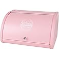 Amazon.com: KL X458 Pink Bread Box Roll Top, Metal Bread Box for ...