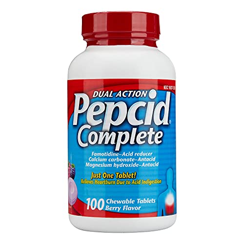 Pepcid Complete Dual Action Acid Reducer and Antacid Berry Flavored ...