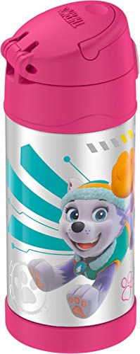 THERMOS FUNTAINER 12 Ounce Stainless Steel Vacuum Insulated Kids Straw Bottle, Paw Patrol ...