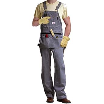 Amazon.com: Round House Men's Carpenter Bib Overall with Zipper Fly ...