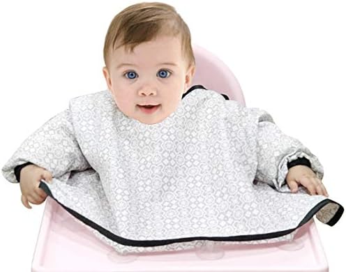 Baby Highchair Bib with Suction Cups to Cover High Chair (White ...