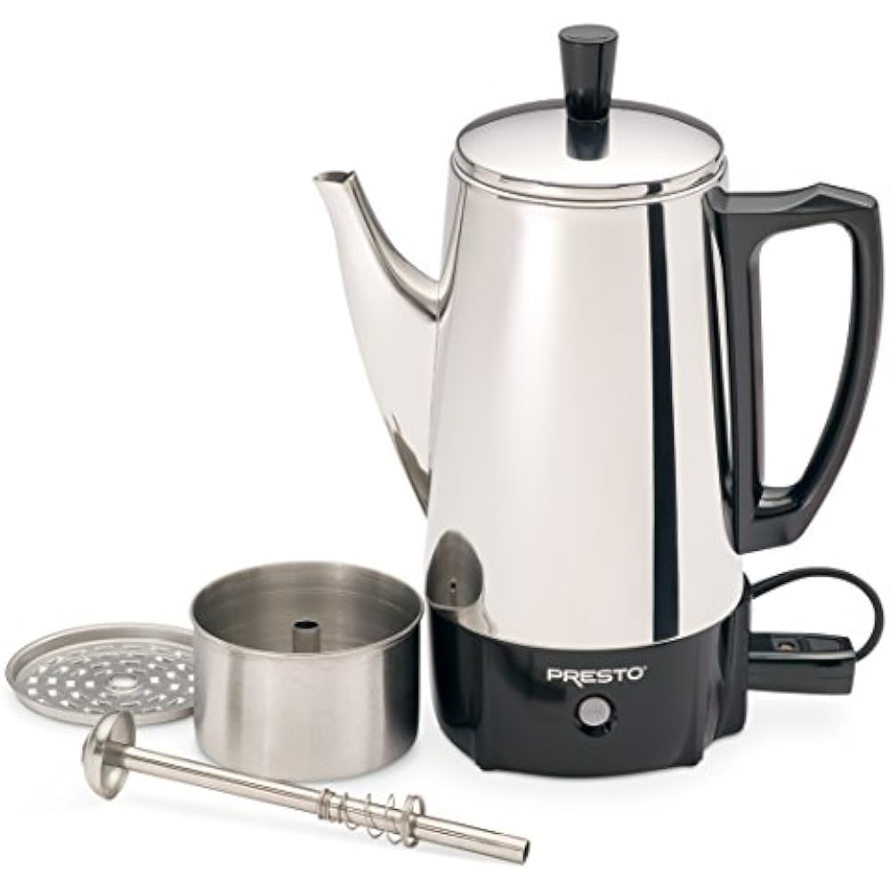02822 6 Cup Stainless Steel Coffee Percolator Electric Percolators 02822-6-cup-stainless-steel-coffee-percolator-electric-percolators