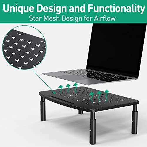 Zimilar 2 Pack Monitor Stands Risers, 3 Height Adjustable Monitor Riser ...