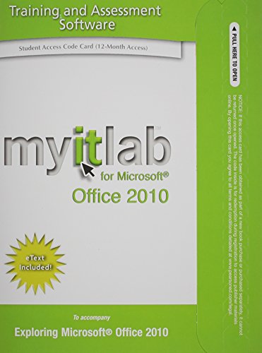 Myitlab with Pearson Etext -- Access Code -- For Exploring Office 2010 ...