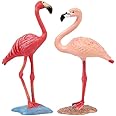 Amazon.com: 2 Pcs Mini Pink Flamingo Ornaments Cute Resin Figurines ...