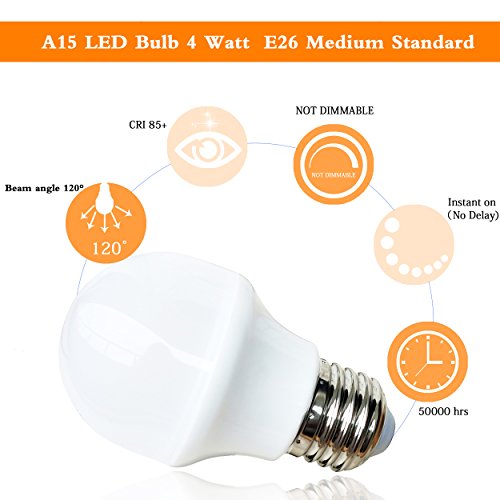 A15 Led Bulb Daylight 5000K 4W Refrigerator Led Light Bulb 40 Watt ...