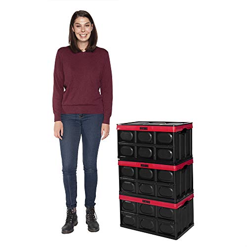 DuraBox Collapsible Folding Storage Bins - Stackable Containers for ...