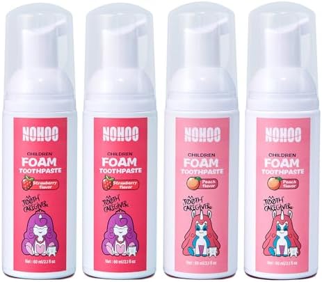 NOHOO Fluoride Free Foam Toothpaste Kids Fruit Flavour,Natural Training ...