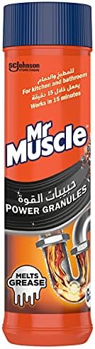 Mr. Muscle Power Granules Drain Cleaner, Unblocks Kitchen & Bathroom ...