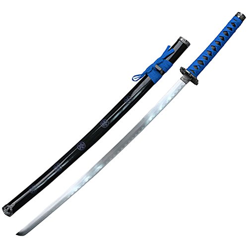 BladesUSA SW-72BL Samurai Sword with Scabbard and Display Stand, Blue ...