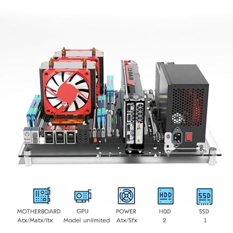 Mua DIY Acrylic Open Frame PC Case for ATX, MATX, ITX Motherboards ...