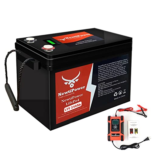 NewtiPower 12V 240Ah LiFePO4 Lithium Battery, 4000+ Deep Cycle ...
