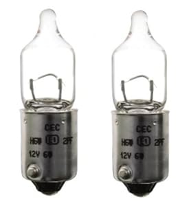 Amazon.com: CEC Industries H6W 64132 Halogen Bulbs, 12 V, 6 W, BAX9s ...