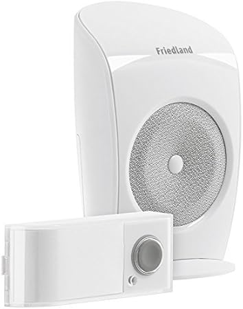 New Friedland White Wireless Door Chime Kit doorbell Push Bell Wirefree ...