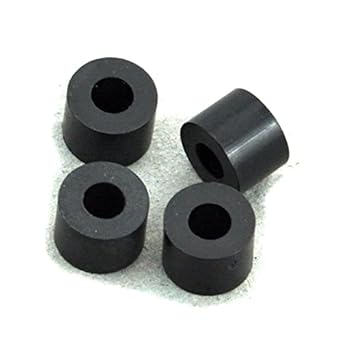 100PCS 4mm Black Nylon Round Spacer, OD 7mm, ID 3.2mm, Not Threaded ...