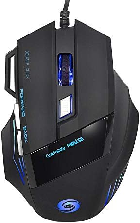 7D LED Optical USB Wired Gaming Mouse for Laptop, PC (3200 Dpi, Black ...