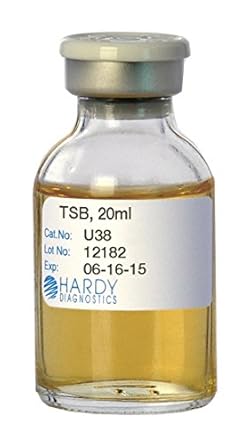 Hardy Diagnostics U38 Tryptic Soy Broth (TSB), USP, 20 mL Fill, Serum ...