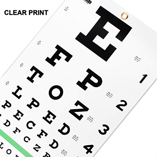 Eye Chart Snellen Eye Chart Wall Chart Eye Charts For Eye Exams 20 
