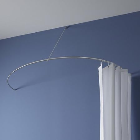Phos Barre de rideau de douche en demi-cercle pour suspension murale ...