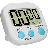 Amazon.com: szutfidy Kitchen Timer Magnetic LCD Digital Countdown Stopwatch Portable with Stand ...