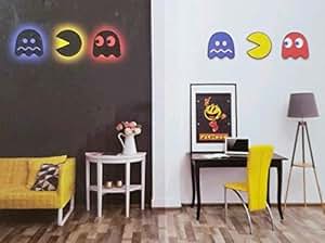 Amazon.com: Pac-Man and Ghost Light up Silhouette Signs: Wall Art