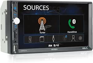Amazon.com: JENSEN CMR270 7 inch LED Digital Media Touch Screen Double ...