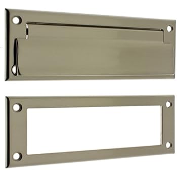 Solid Brass Letter Size Mail Slot with Open Back Plate in Satin Nickel ...