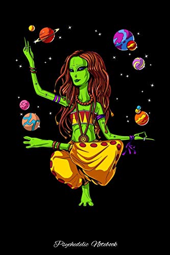 Amazon.com: Psychedelic Notebook: Space Alien Hippie Zen Yoga Notebook ...