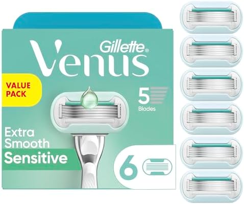 Gillette Venus Extra Smooth Sensitive Women's Razor Blades - 6 Refills ...
