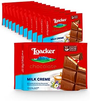 Loacker Chocolate Bar Milk Creme | 12-Pack |milk chocolate with a ...