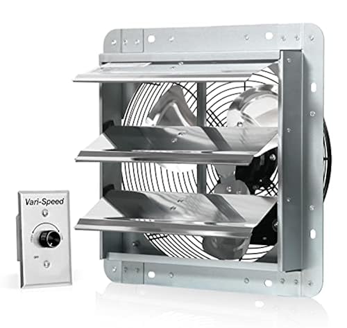 KEN BROWN 12 Inch Variable Shutter Exhaust Fan Wall Mounted With Speed ...