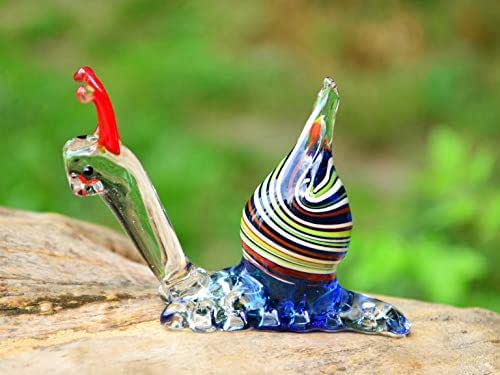 Amazon.com: Blue Glass Snail Figure Snail Decor Snail Gift Snail Statue ...