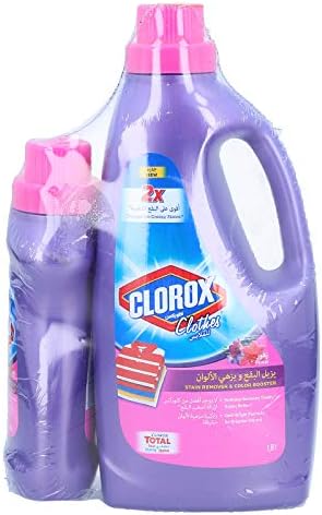 سعر كلوروكس مزيل بقع الملابس ومعزز الالوان - فلورال، 1.8 لتر + 500 مل ...