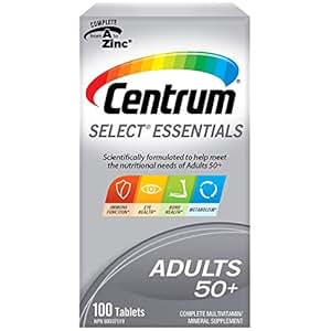 Centrum Select Essentials (100 Count) Adults 50+, Complete Multivitamin ...