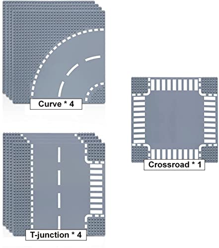 Homikidy Road Base Plates for City Road Building Block,9 City Street ...