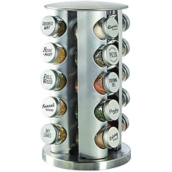 Amazon.com: Kamenstein 20 Jar Spice Rack & 5-Year Free Premium Spices ...