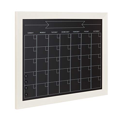 DesignOvation Beatrice Framed Magnetic Chalkboard Monthly Calendar ...