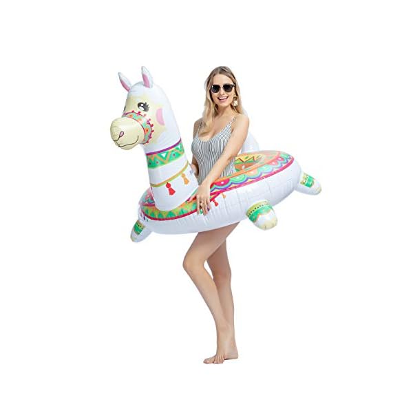 JOYIN Inflatable Llama Pool Float 43.5”, Pool Tubes, Fun Beach Floaties ...
