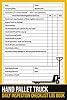 Hand Pallet Truck Daily Inspection Checklist Log Book: Hand Pallet Jack ...