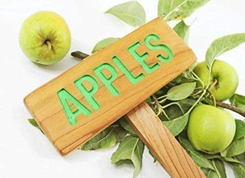 Amazon.com: APPLES Sign, Outdoor Sign, Yard Art, Fruit Tree Marker ...