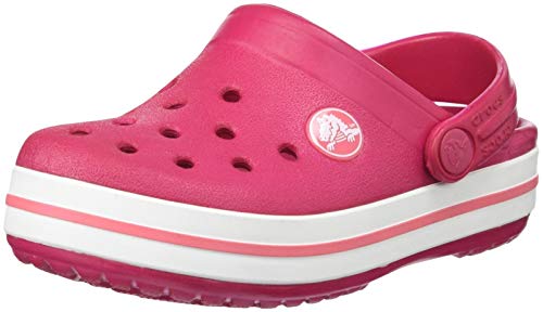 Crocs Kids' Crocband Clog,Raspberry/White,1 M US Little Kid | Amazon ...