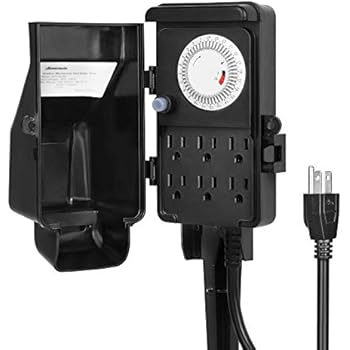 DEWENWILS Outdoor Power Strip Stake Timer, Weatherproof Outlet Plug ...