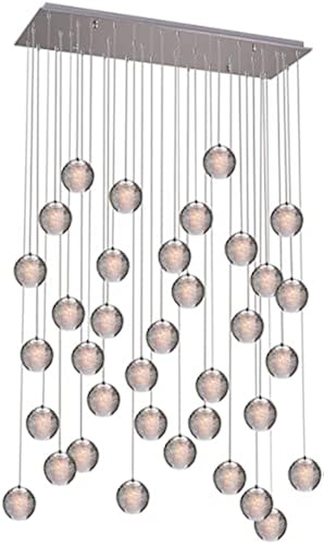 KJLARS Crystal Chandelier LED Modern Pendant Light Raindrop Ceiling ...