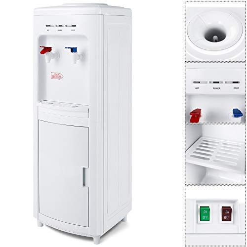 5 Gallon Top Loading Water Dispenser, Electric Hot/Cold Water Cooler ...